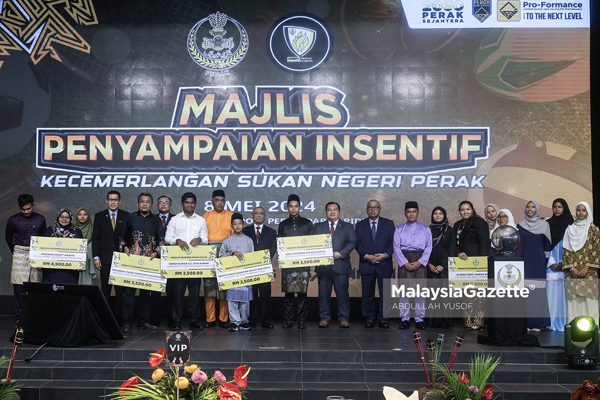26 atlet Perak terima insentif RM24,350 - MG Perak
