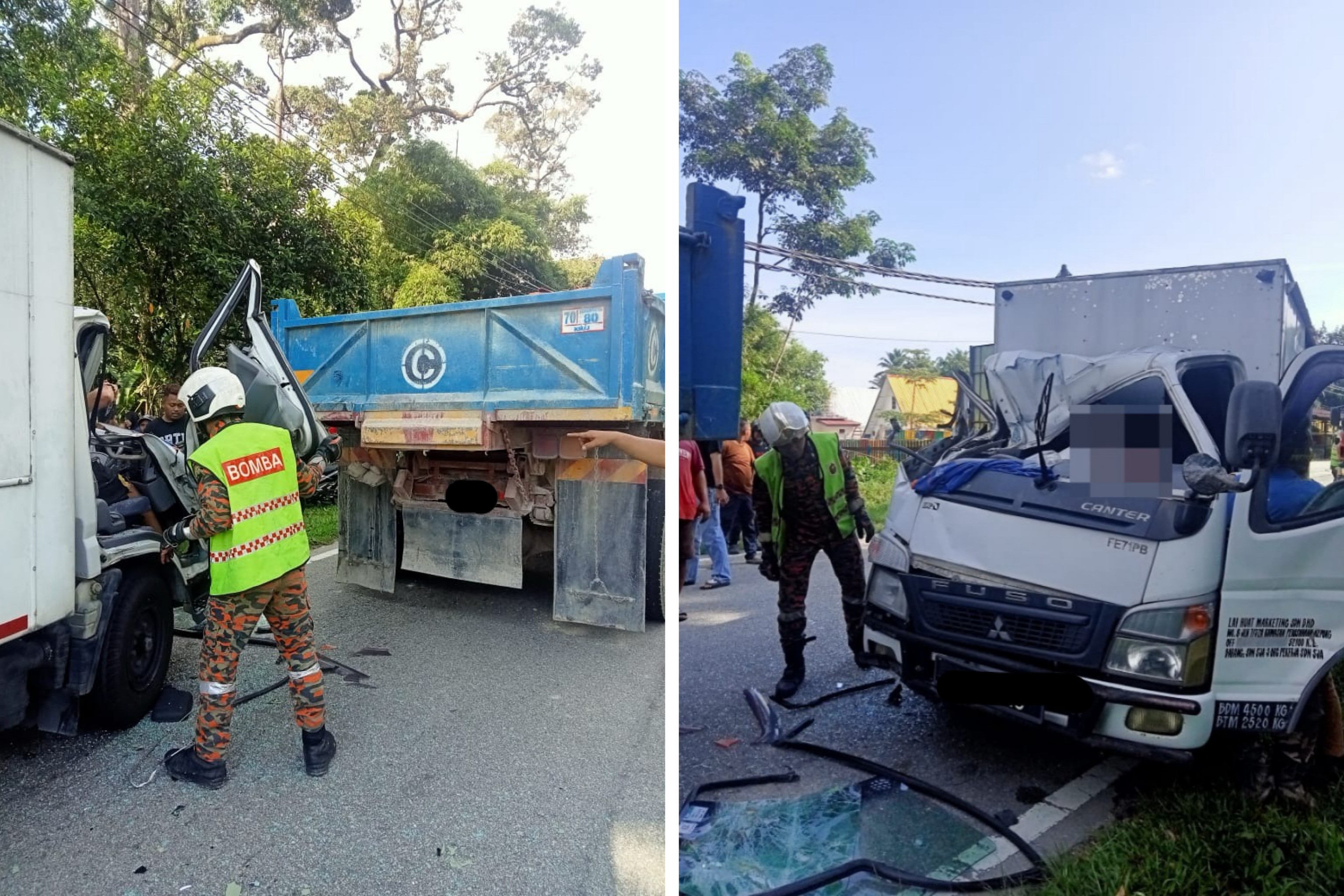 Rempuh lori muatan tanah: Ibu maut, anak cedera - MG Perak