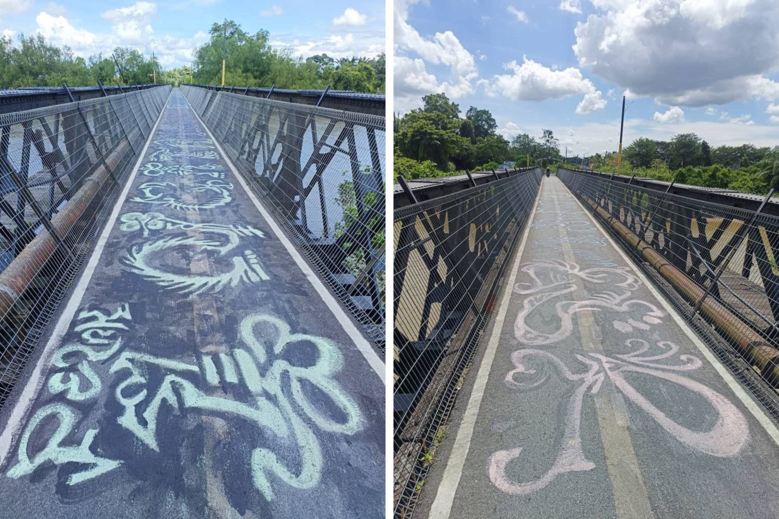 Polis tahan penganggur conteng jambatan besi - MG Perak